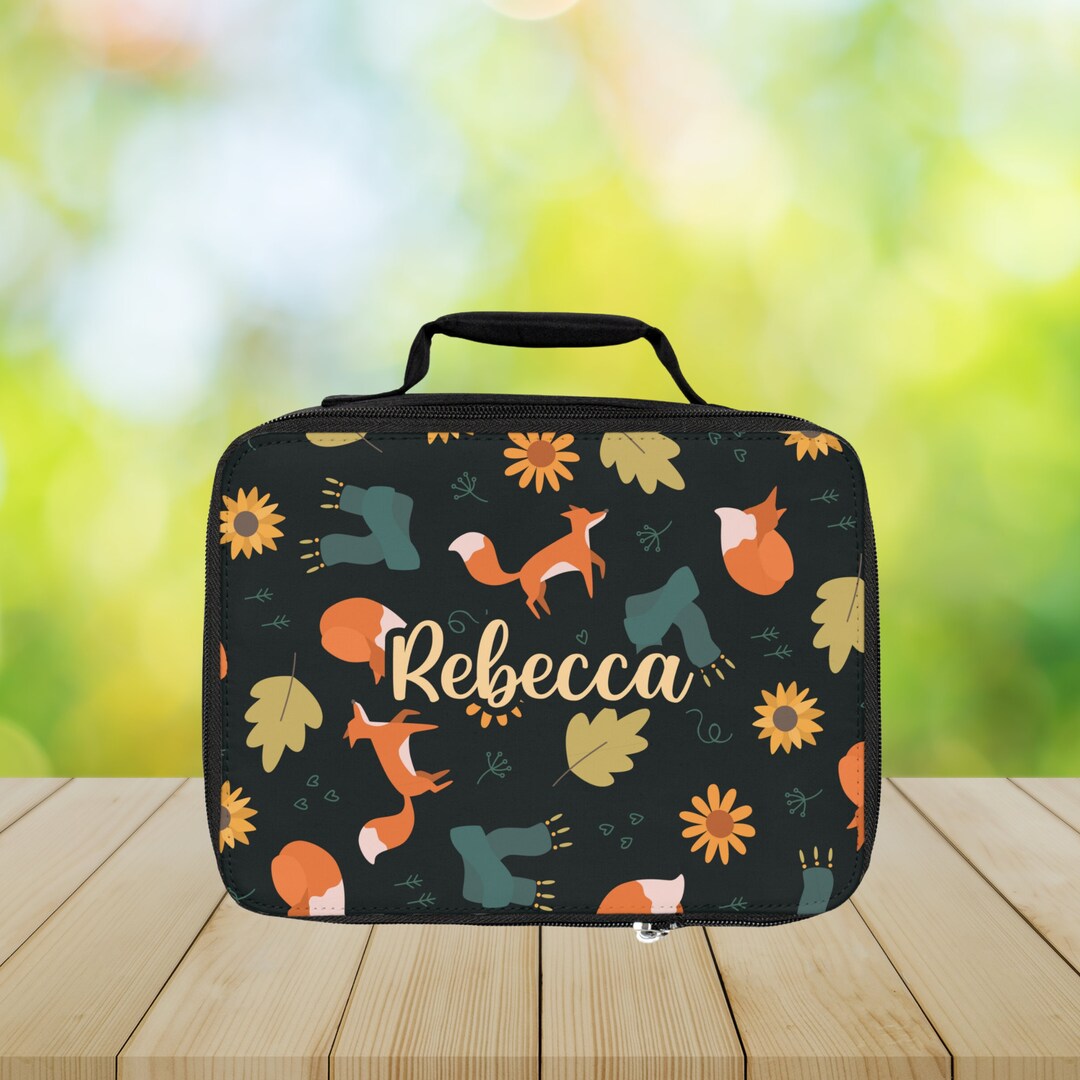 Personalizable Fox Lunchbox Kids School Lunch Bag Insulated - Etsy
