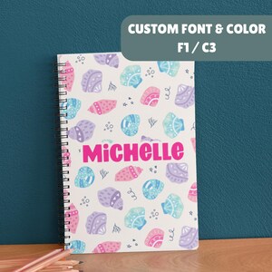 Custom Seashell Notebook, Custom Notebook, Kid Personalized Journal ...