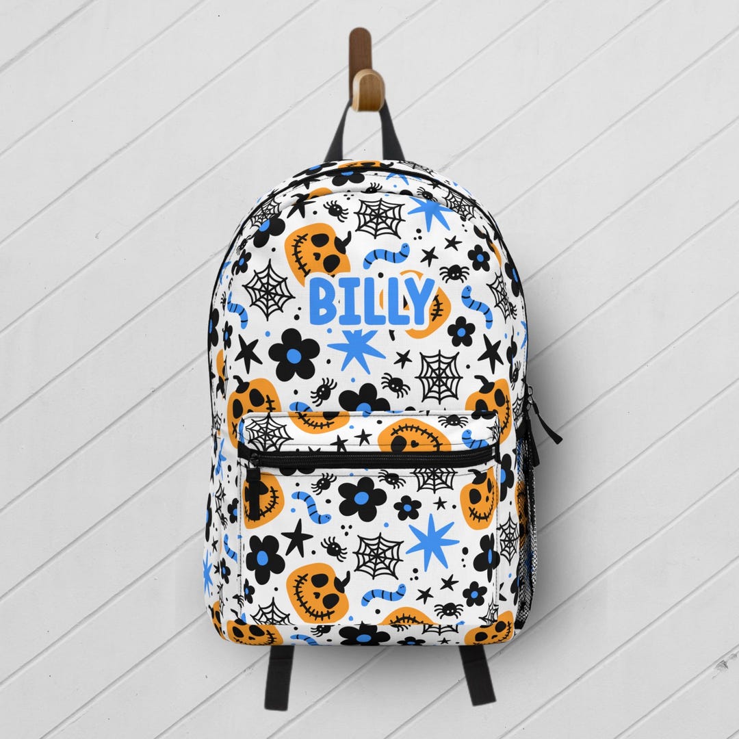 Personalized Halloween Backpack, Kids School Book Bag - Etsy