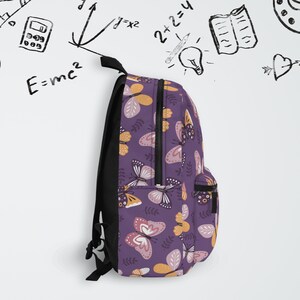 Butterfly Backpack Personalized / Custom Name Kid School Bag / Purple ...