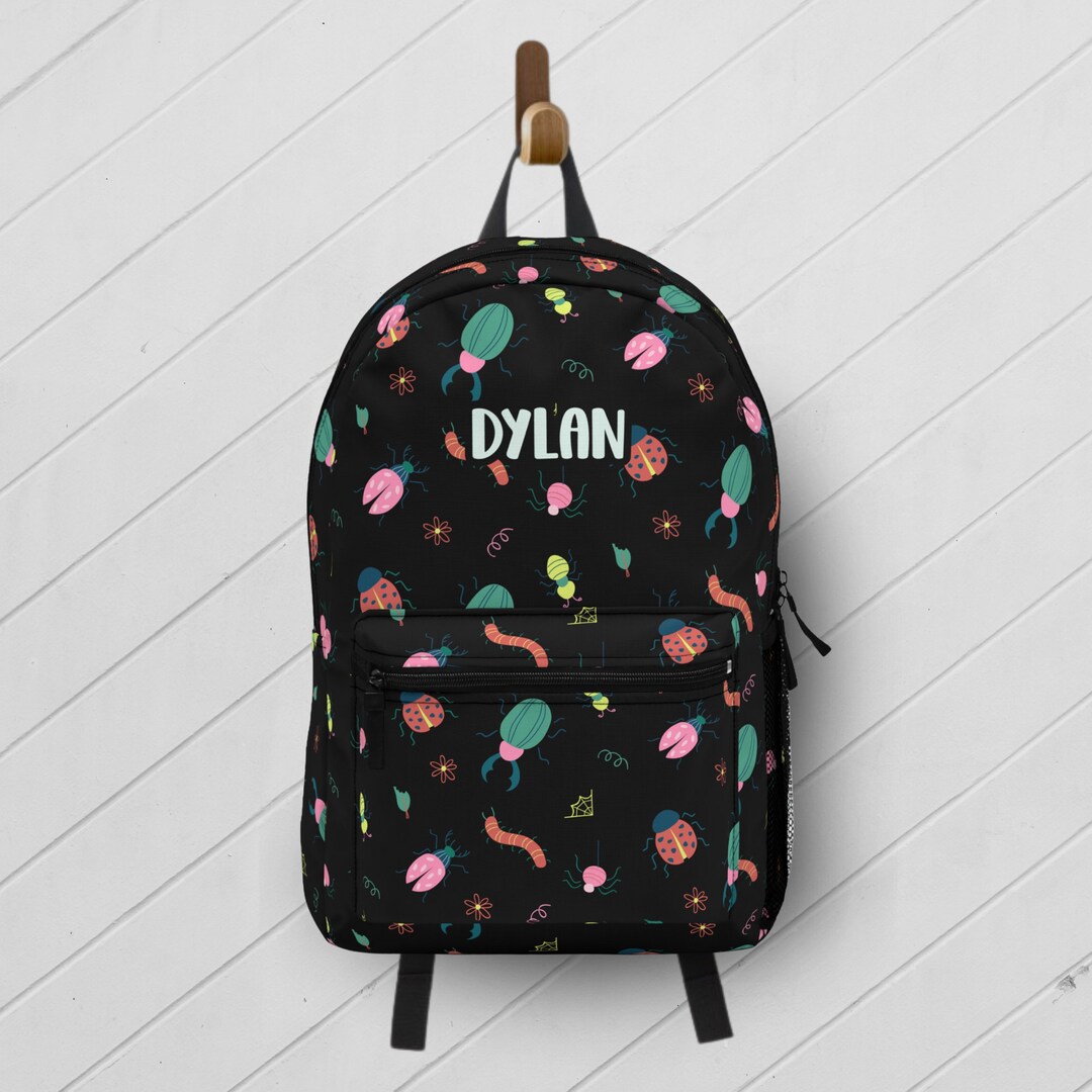 Bug Backpack With Custom Name / Personalized Neon Night Bugs Book Bag ...