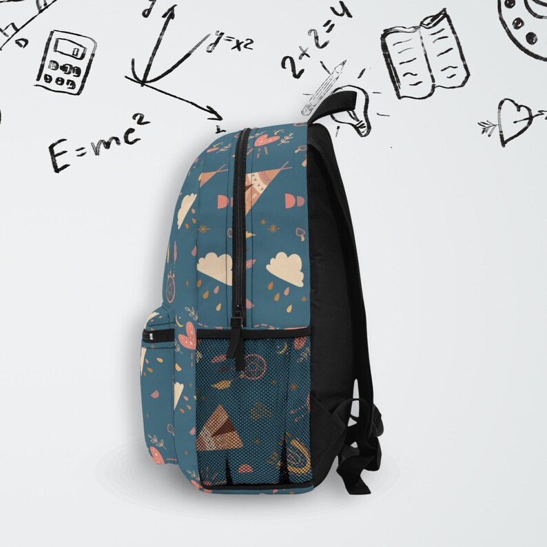 Personalized Boho Kids Backpack for School, Custom Name Bag for Girl ...