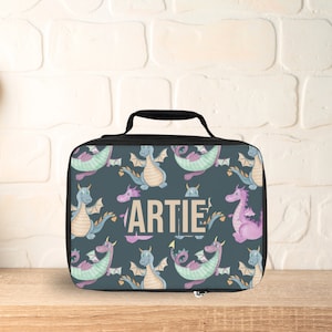 Dragons Lunchbox With Custom Name / Dragon Lunch Bag for School ...