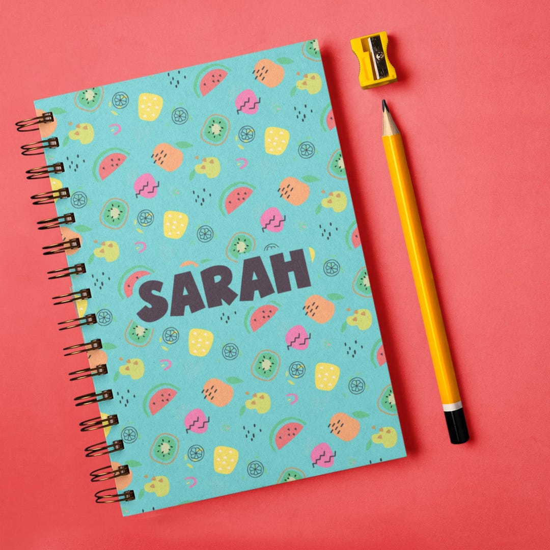 Custom Fruit Notebook, Custom Notebook, Kid Personalized Journal, Fruit ...