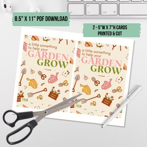 Gardener Gift Card Holder Printable - Etsy