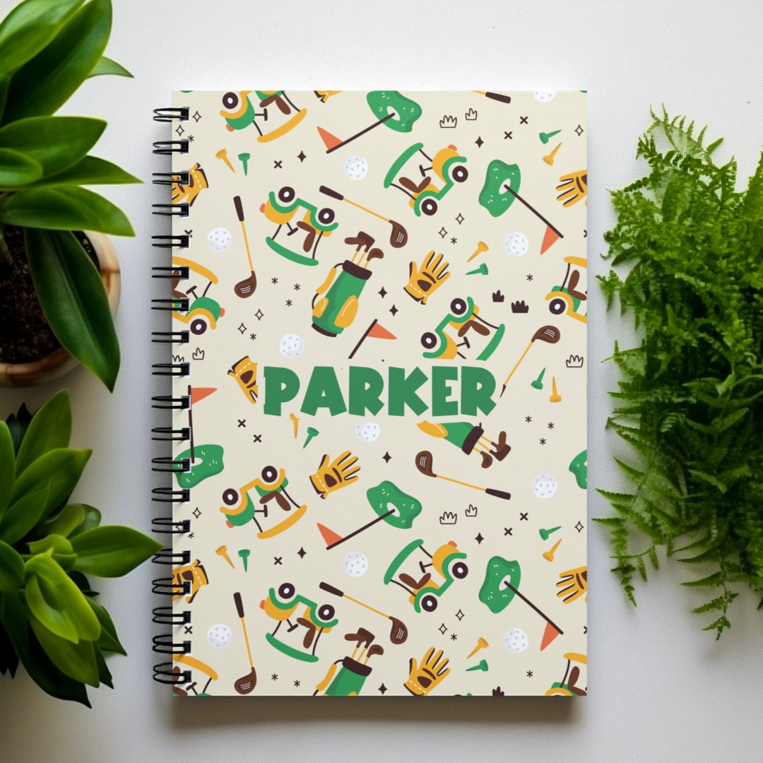 Golf Notebook for Student Custom Name Gift for Back to School Planner ...