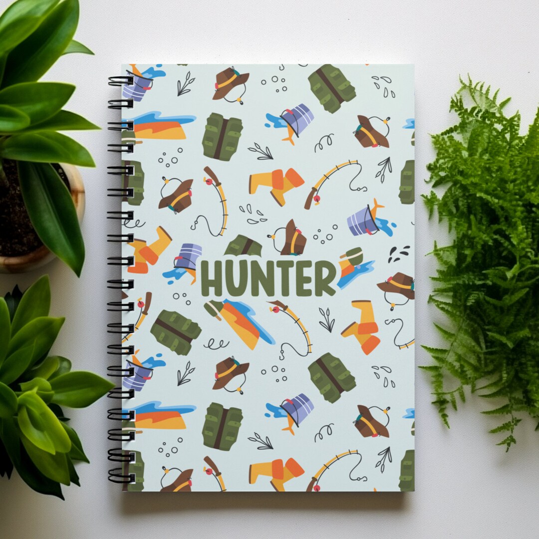 Custom Fishing Notebook, Custom Notebook, Kid Personalized Journal ...