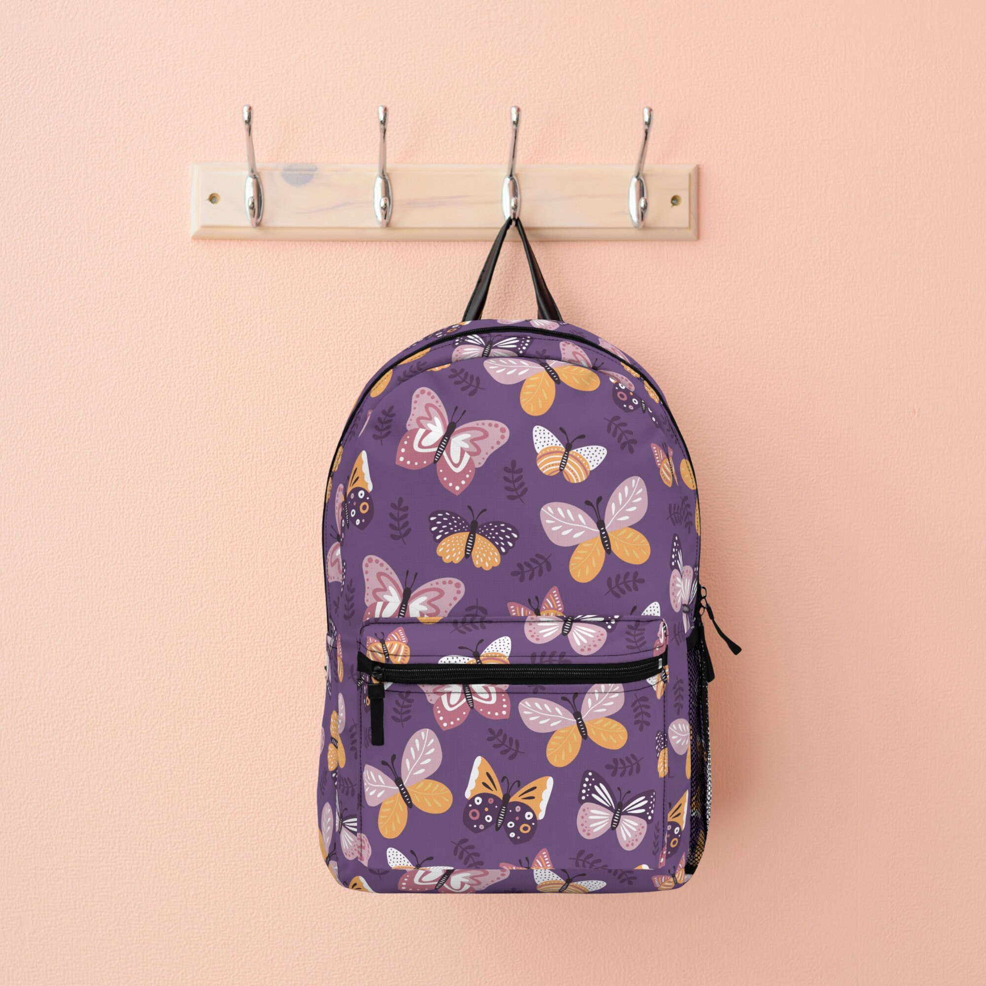 Butterfly Backpack Personalized / Custom Name Kid School Bag / Purple ...