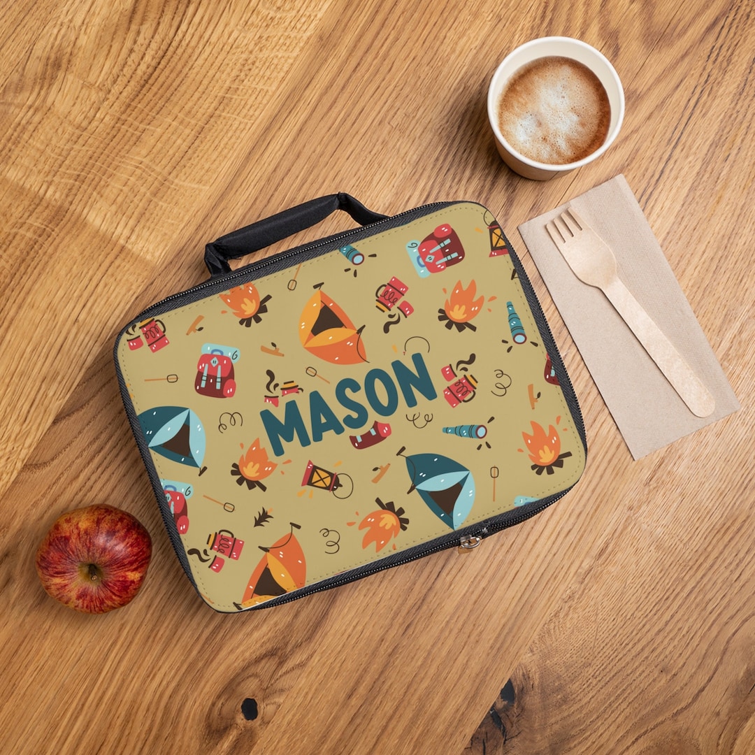 Personalized Camping Lunch Box for Kids, Custom Lunch Box, Camping ...