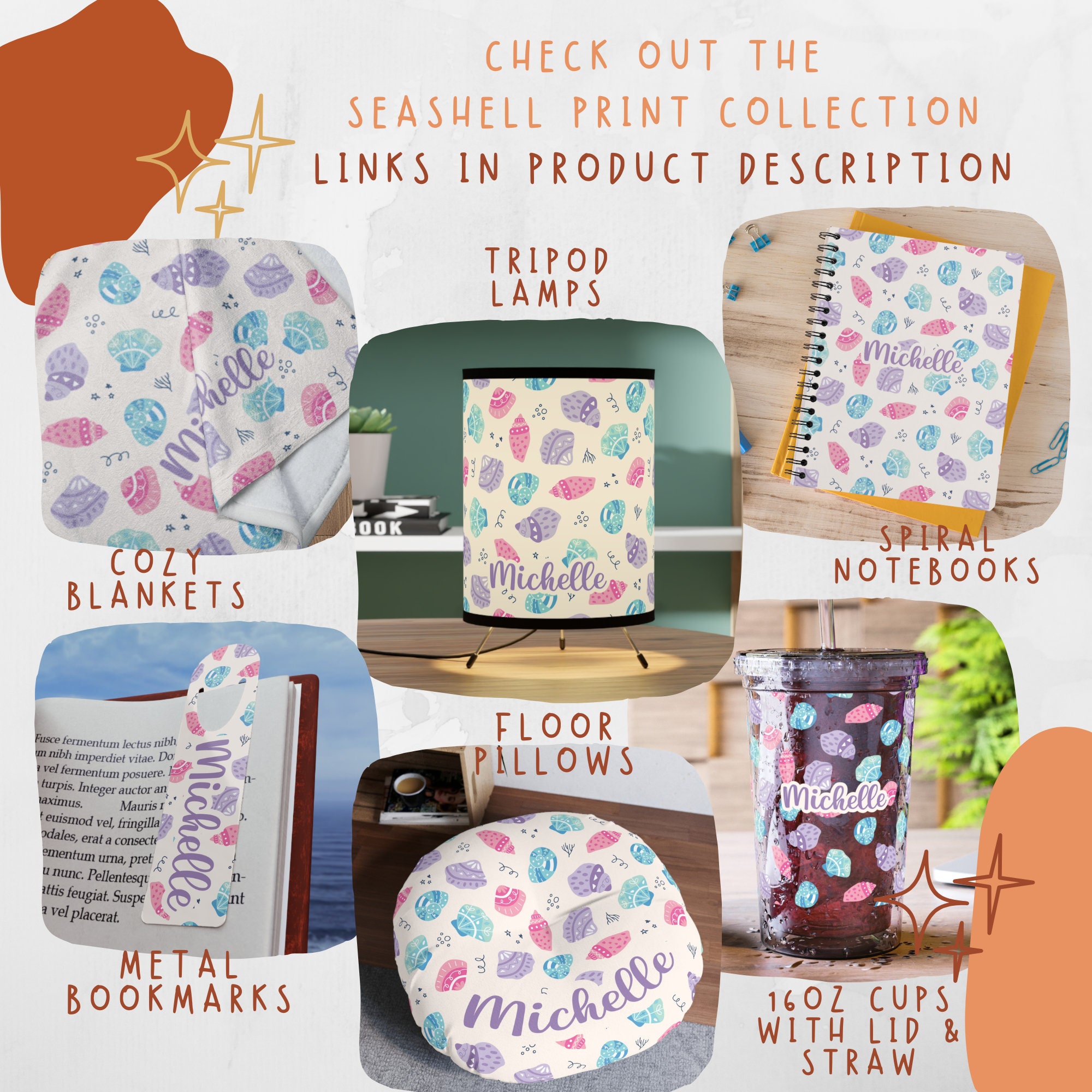 Custom Seashell Notebook, Custom Notebook, Kid Personalized Journal ...