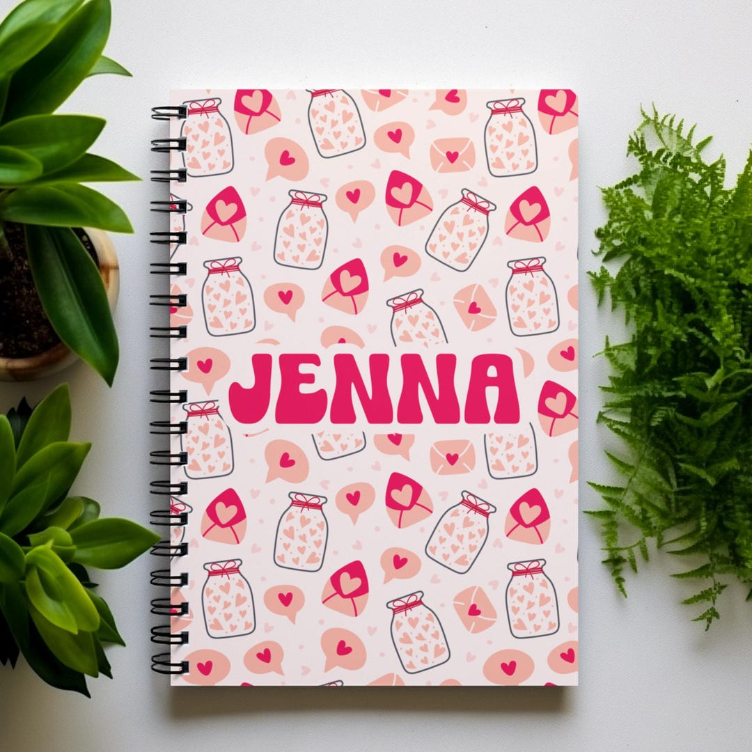 Customizable Valentines Day Notebook, Cute Love Notes Gift for Her ...