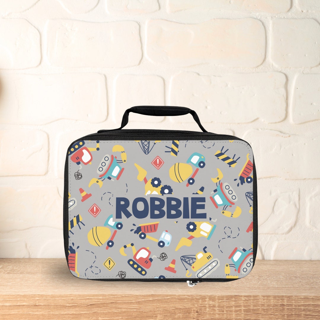 Personalized Construction Vehicle Lunch Box for Kid, Custom Lunch Box ...
