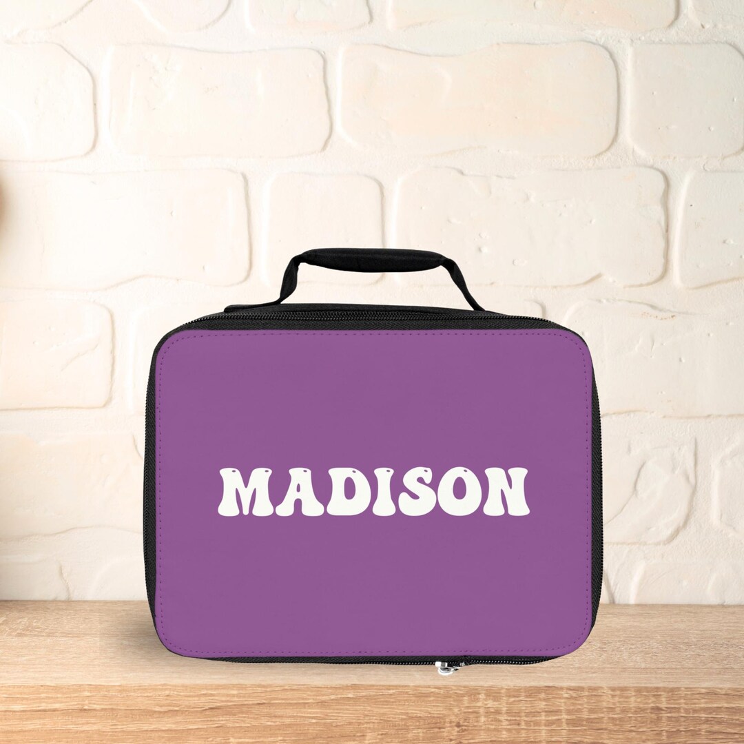 Custom Color Insulated Lunch Box, Personalized Lunch Bag, Custom Name ...