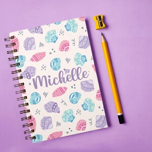 Custom Seashell Notebook, Custom Notebook, Kid Personalized Journal ...