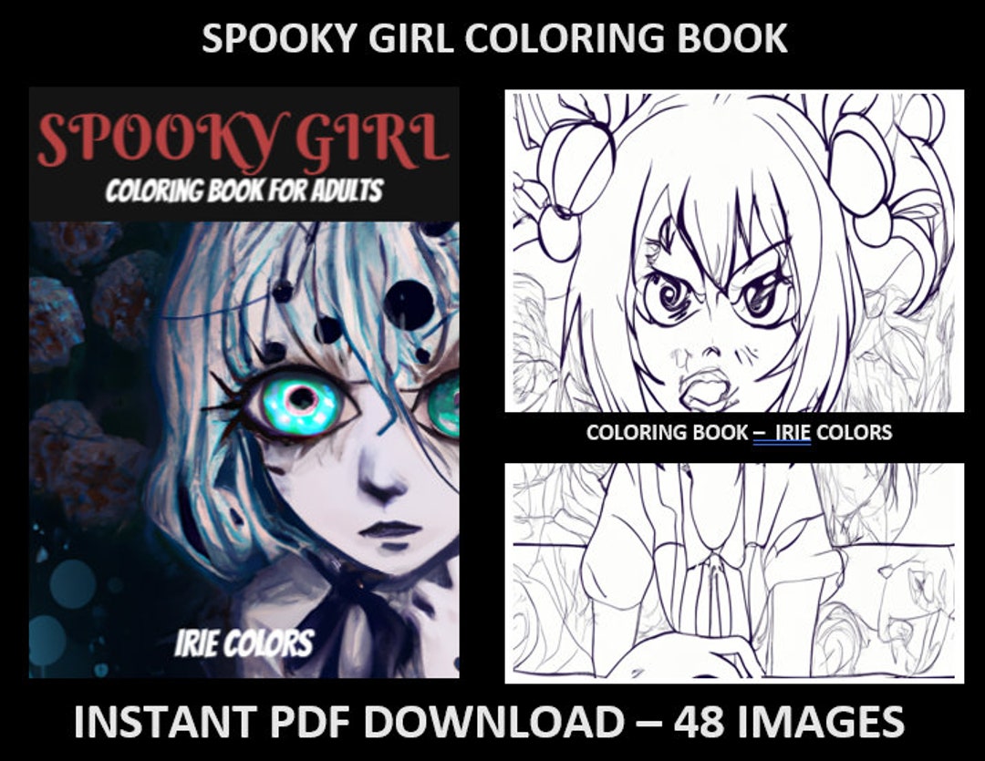 Coloring Pages Spooky Coloring Book Adult Coloring Book Scary Coloring ...