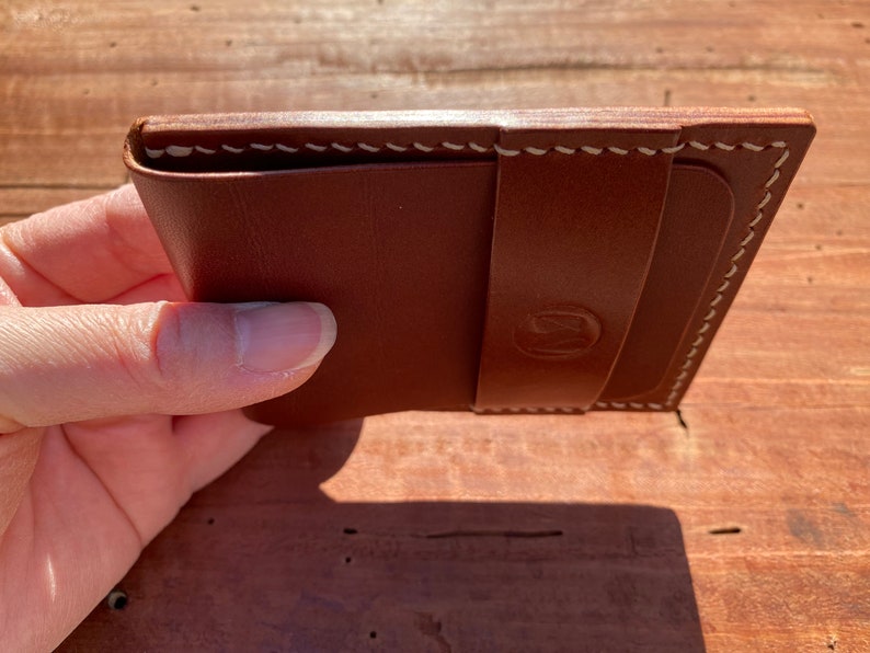 Italian Leather Slim Tucker Card Holder Minimalist Wallet Handmade - Etsy