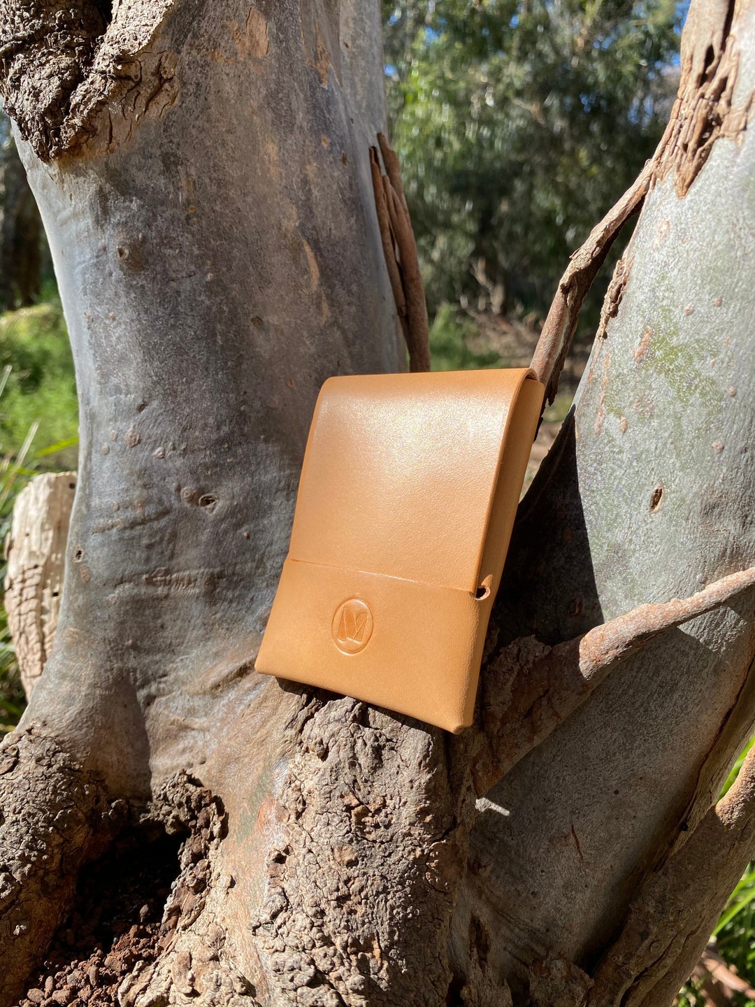Stitchless Kelly Card Holder Wallet Minimalist Italian Leather Handmade ...