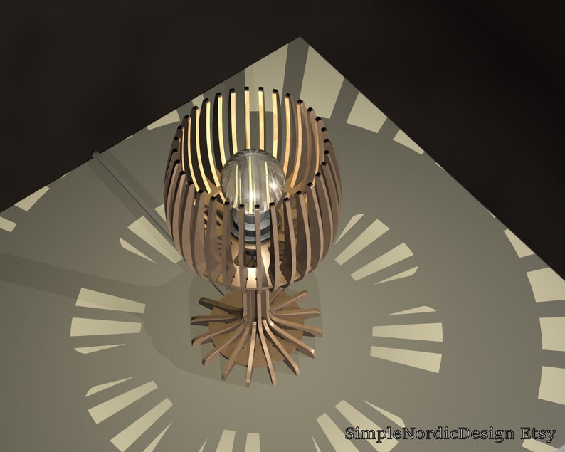 Wine Glass Table Lamp Shade, DXF SVG Laser Cut Files, 4mm or 3mm ...