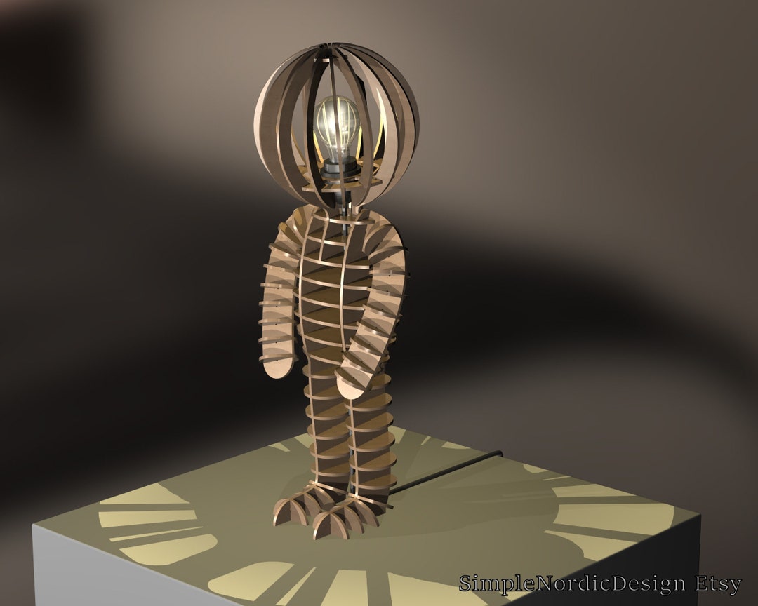 Standing Figure Table Lamp Shade, DXF SVG Laser Cut Files, 4mm or 3mm ...
