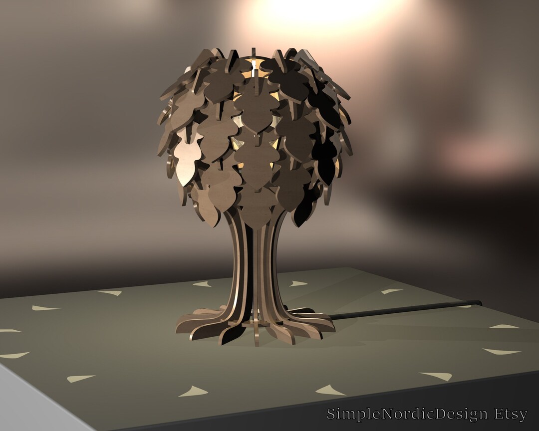 Tree Table Lamp Shade, DXF SVG Laser Cut Files, 4mm or 3mm Material - Etsy