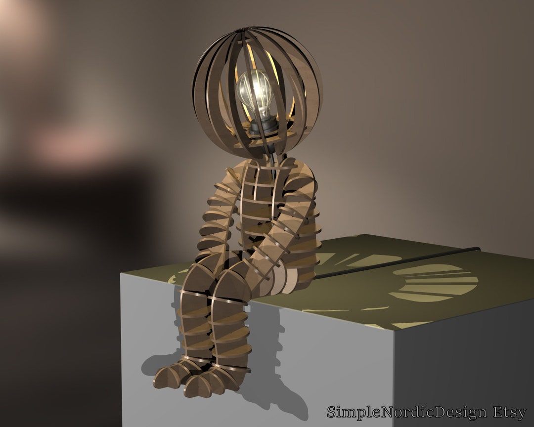 Human Figure Table Lamp Shade, DXF SVG Laser Cut Files, 4mm or 3mm ...