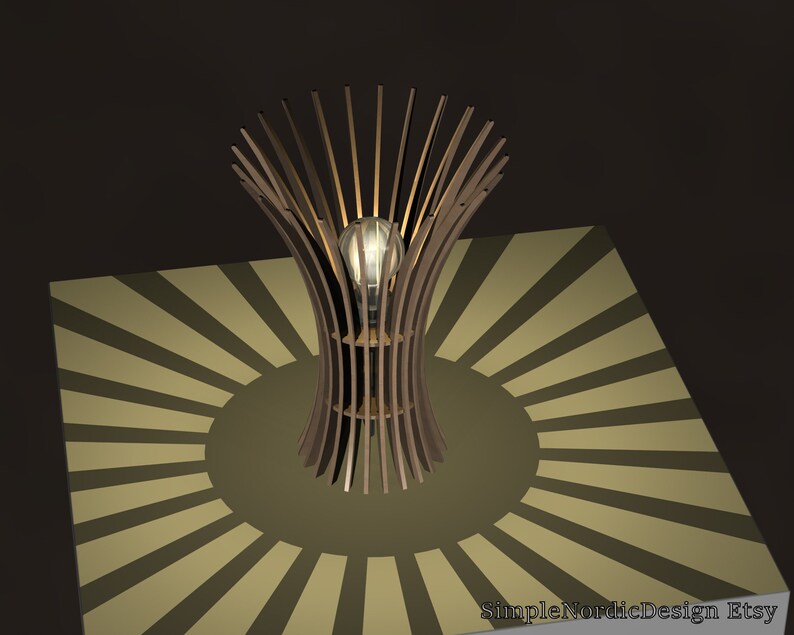 Sheaf Table Lamp Shade, DXF SVG Laser Cut Files, 4mm or 3mm Material - Etsy