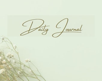 Daily Journal Printable PDF - Etsy