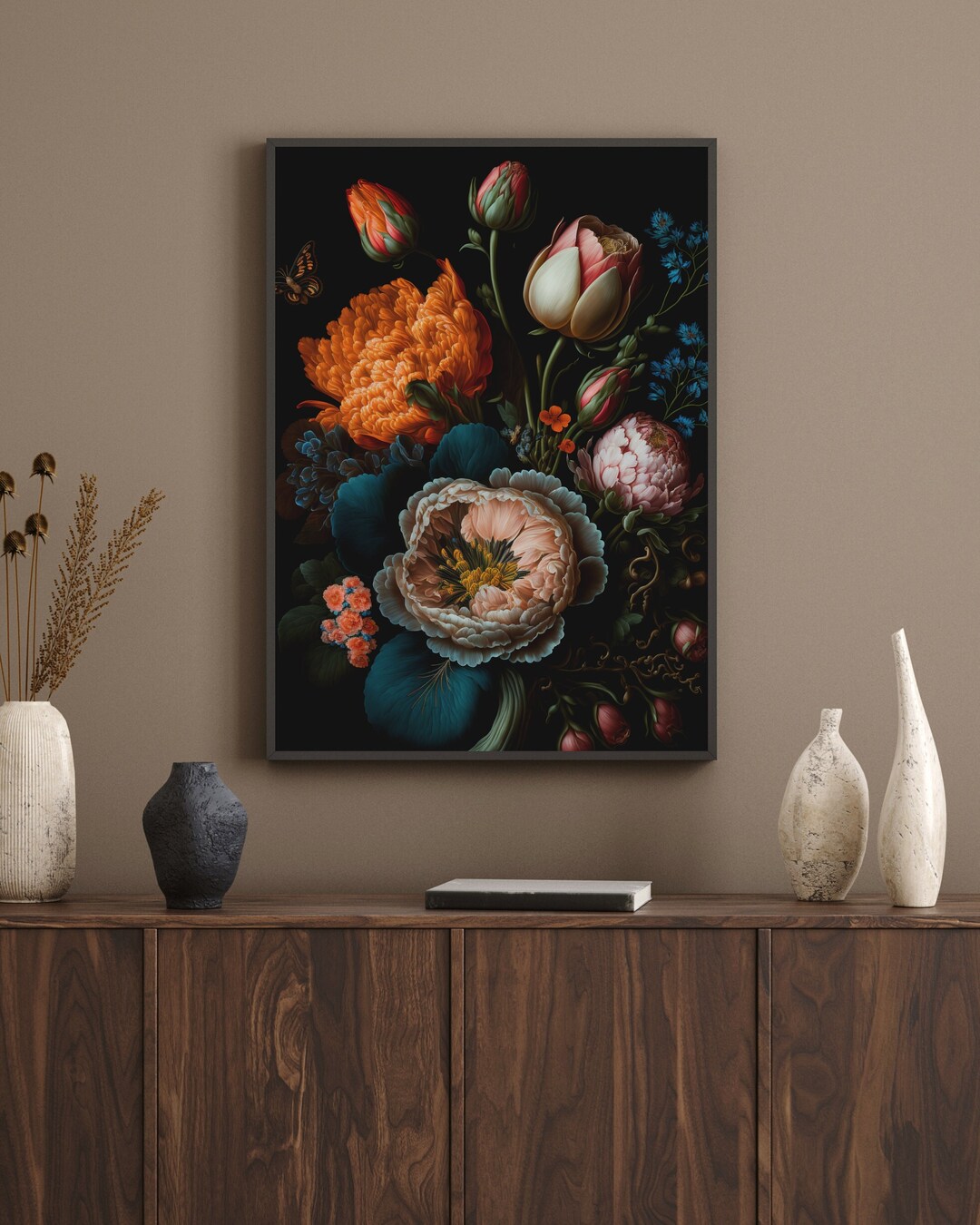 Vintage Flower Botanical Poster Printable Wall Art , Floral Decor ...