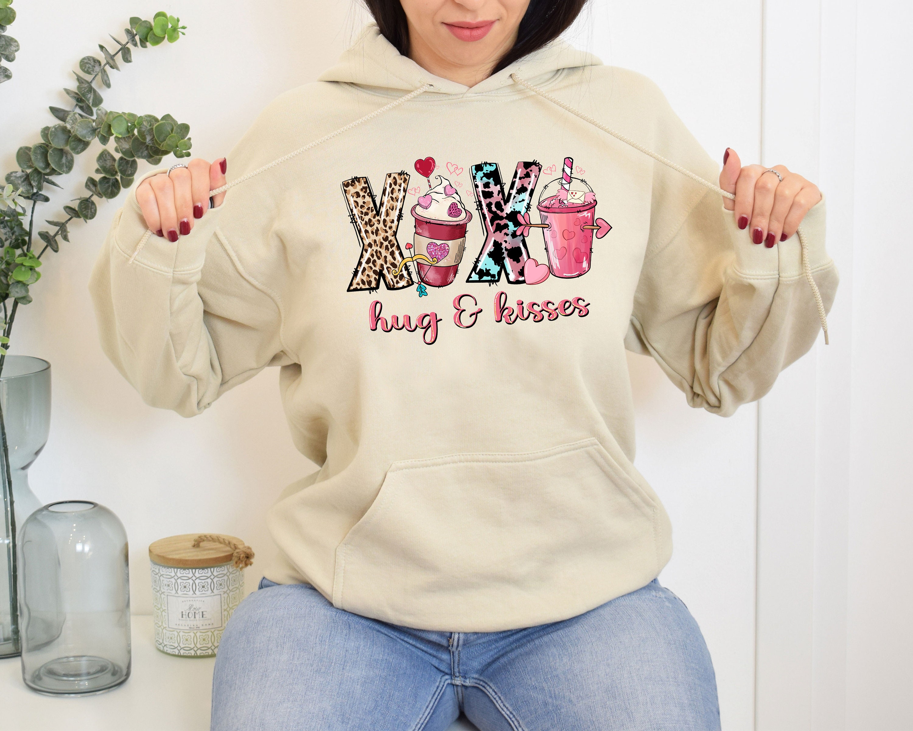 Hug & Kisses Transfers for T-shirts Valentines Day DTF Transfer Wife ...