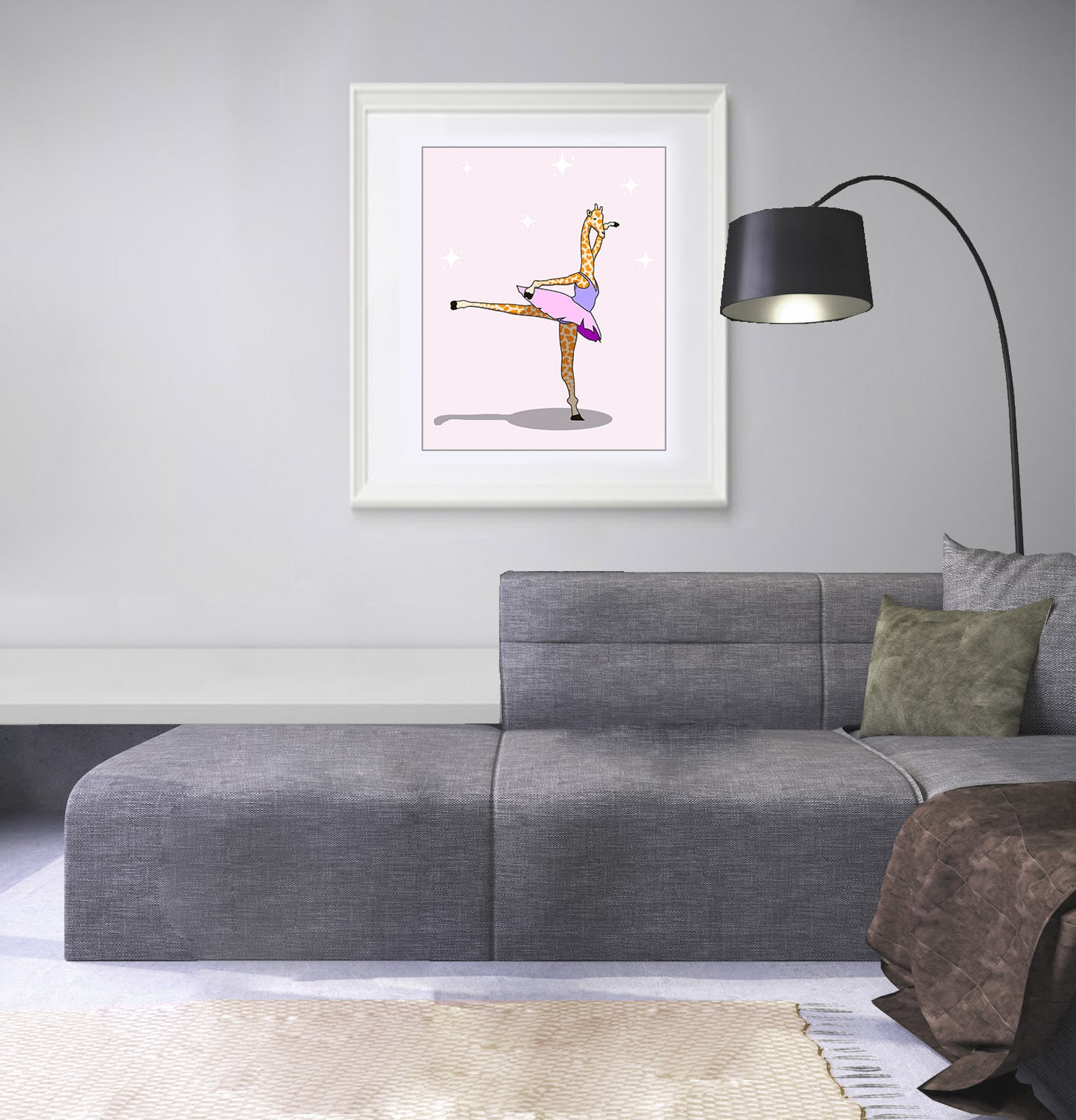 Ballerina Giraffe Ballet Dancing by Zeller | Original Printable Art | Digital Download - Etsy
