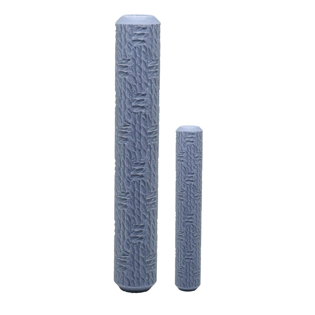 2 Textile Rattan Texture Rollers for Polymer Clay, Pottery Tools for ...