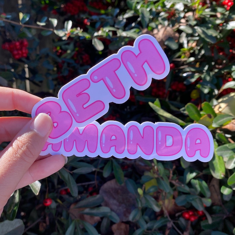 Vinyl Name Sticker - Etsy