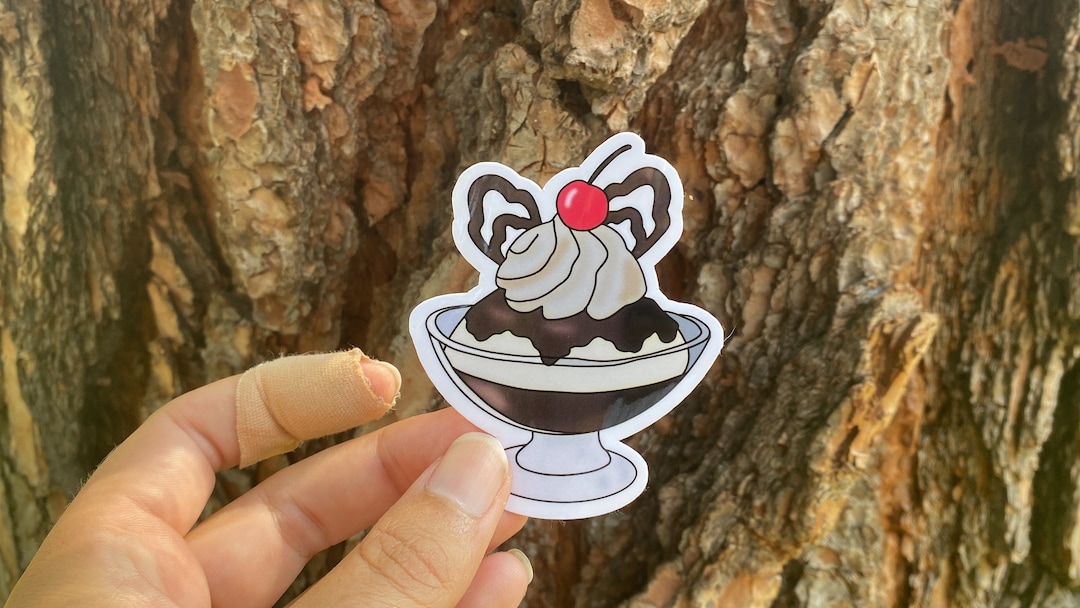 Ice Cream Sundae Sticker, Desssert Stickers, 3 Inch Die Cut Vinyl ...