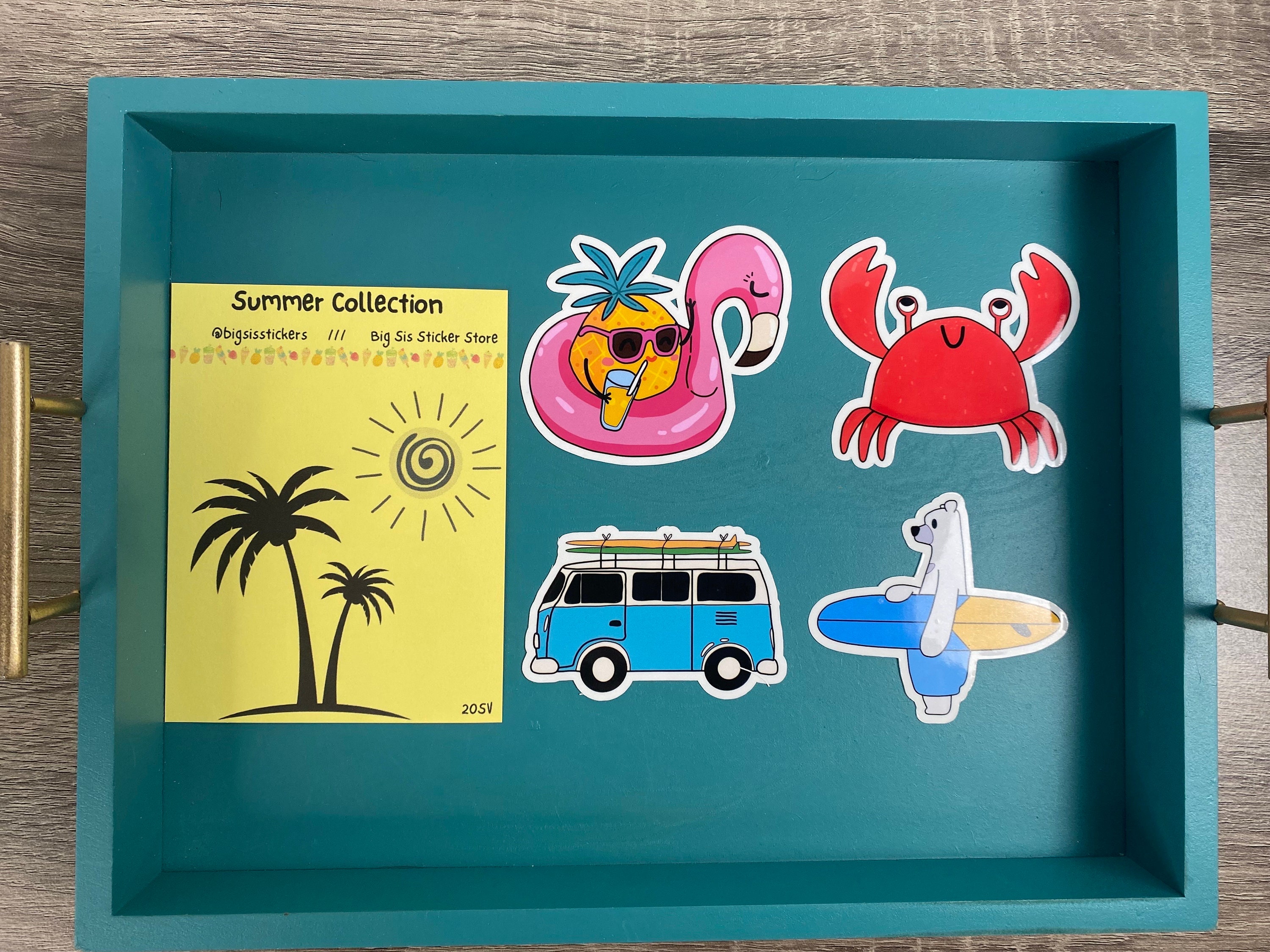 Summer Sticker, VW Van Sticker, Die Cut Vinyl Sticker, Surfboard Wall ...