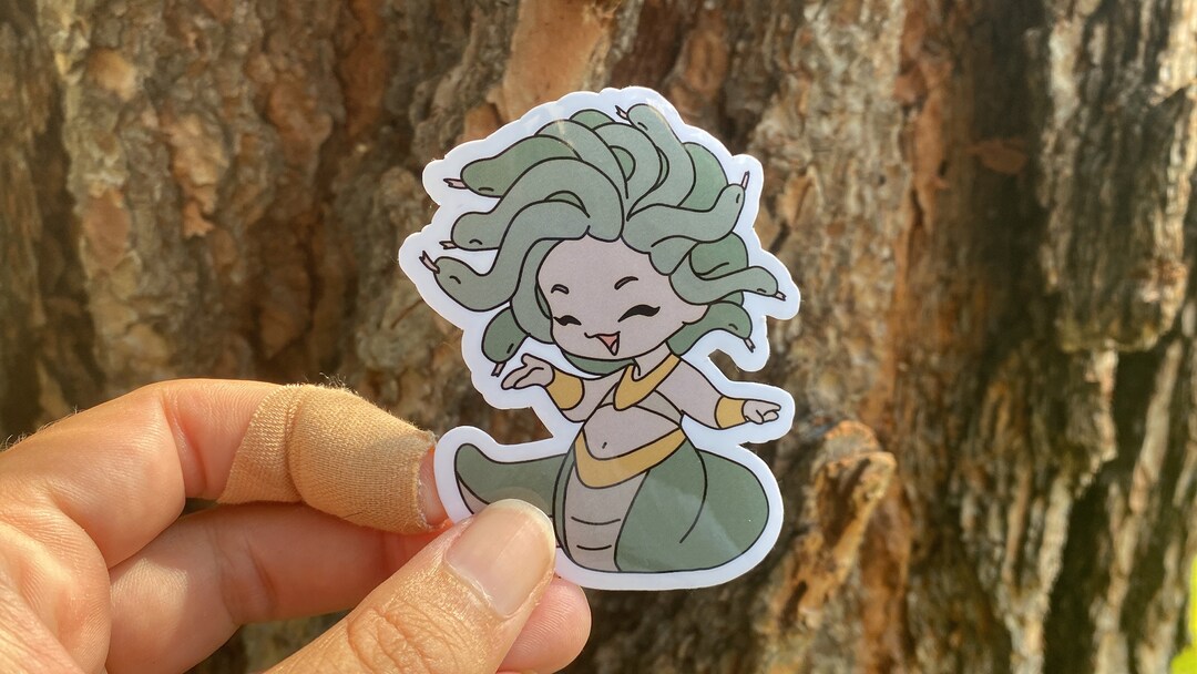 Medusa Sticker, Mythical Creatures Stickers, Cute Monster Sticker ...
