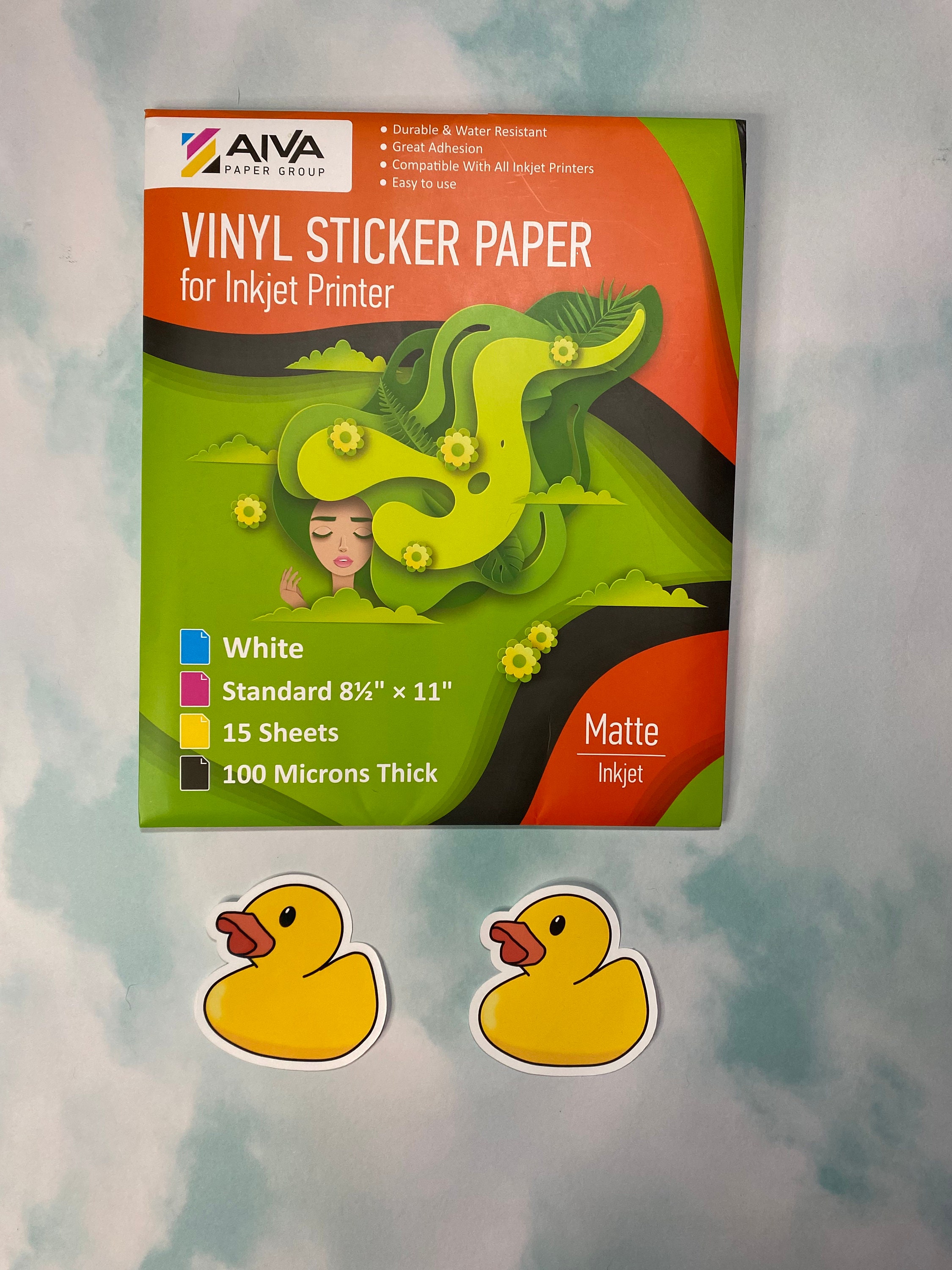 Matte White Sticker Paper Sample Pack, Sticker Paper Sample Pack, 9 ...