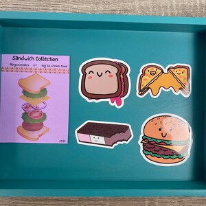 Sandwich Sticker, Burger Sticker, Food Sticker, Die Cut Vinyl Sticker ...
