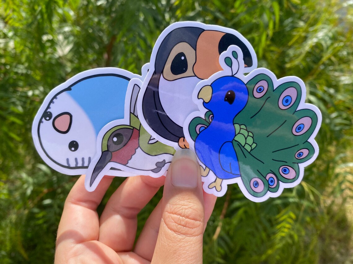 Bird Sticker Peacock Sticker Die Cut Vinyl Sticker Etsy