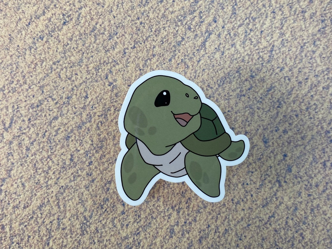 Sea Animal Sticker, Seat Turtle Sticker, Die Cut Vinyl Sticker - Etsy