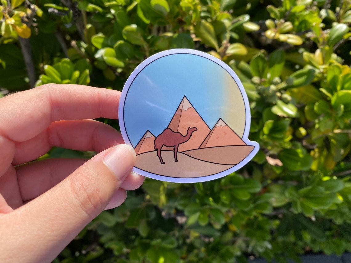 Desert Sticker Camel Sticker Pyramid Sticker Desert Scene - Etsy