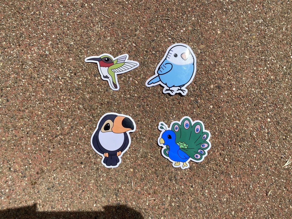 Bird Sticker, Peacock Sticker, Die Cut Vinyl Sticker - Etsy