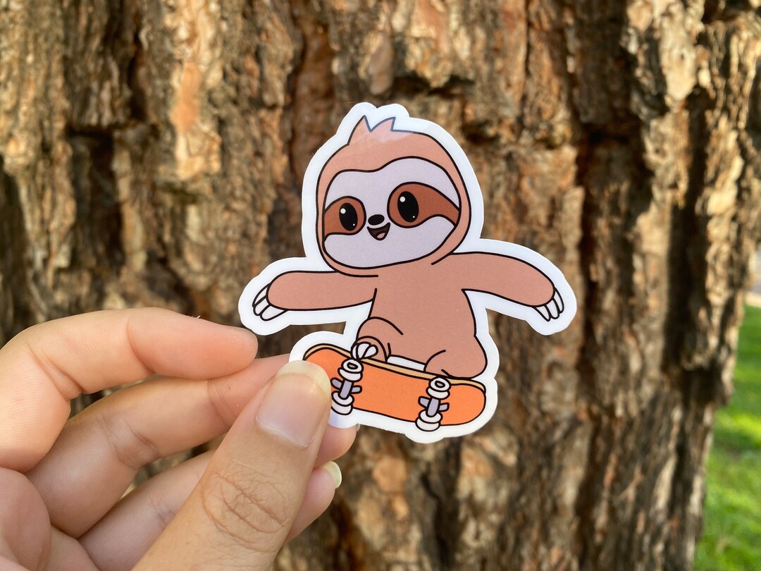 Skateboard Sticker, Sloth Sticker, Skating Stickers, 90s Sticker, 3 ...