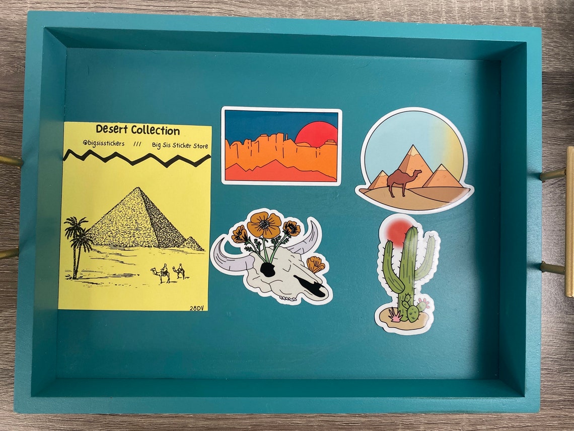 Desert Sticker With Camel and Pyramid Design - Etsy