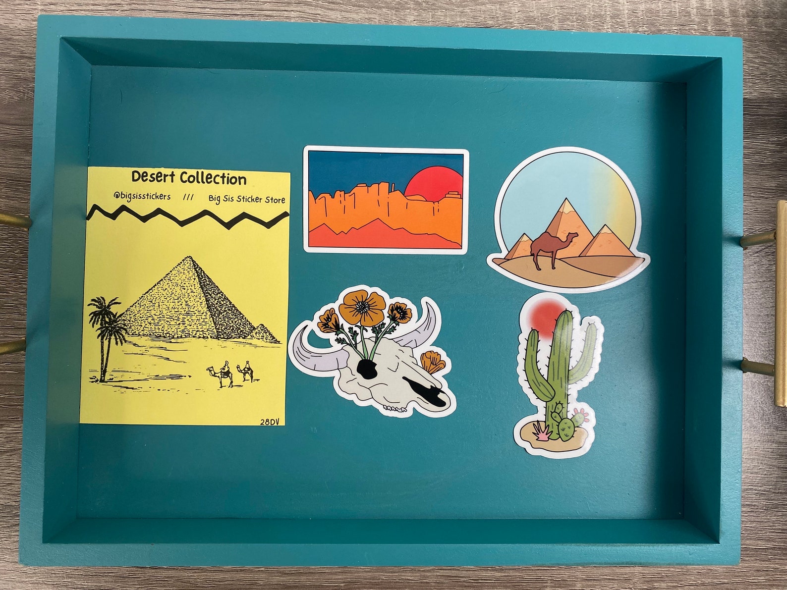 Desert Sticker With Camel and Pyramid Design - Etsy
