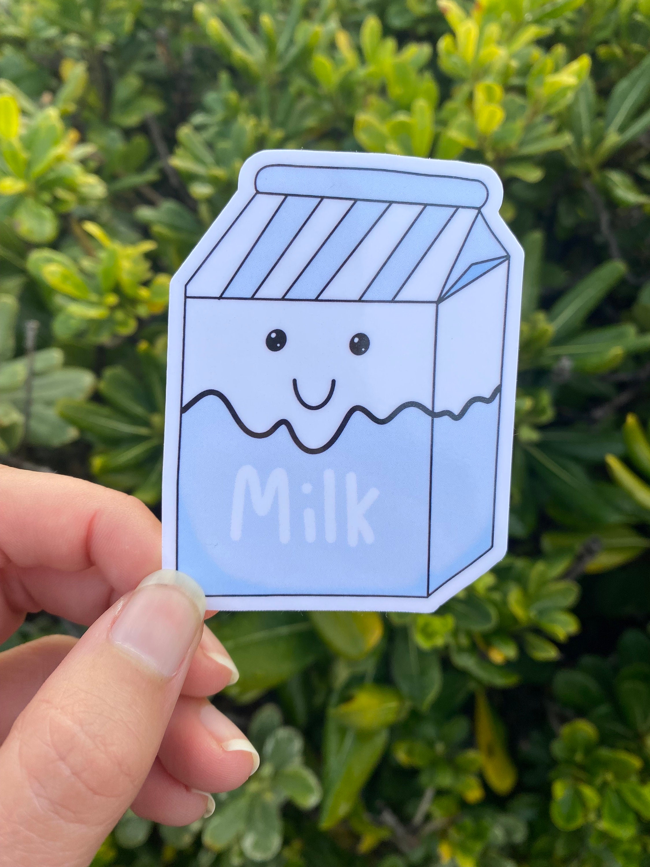 Breakfast Food Sticker, Milk Sticker, Die Cut Vinyl Sticker - Etsy