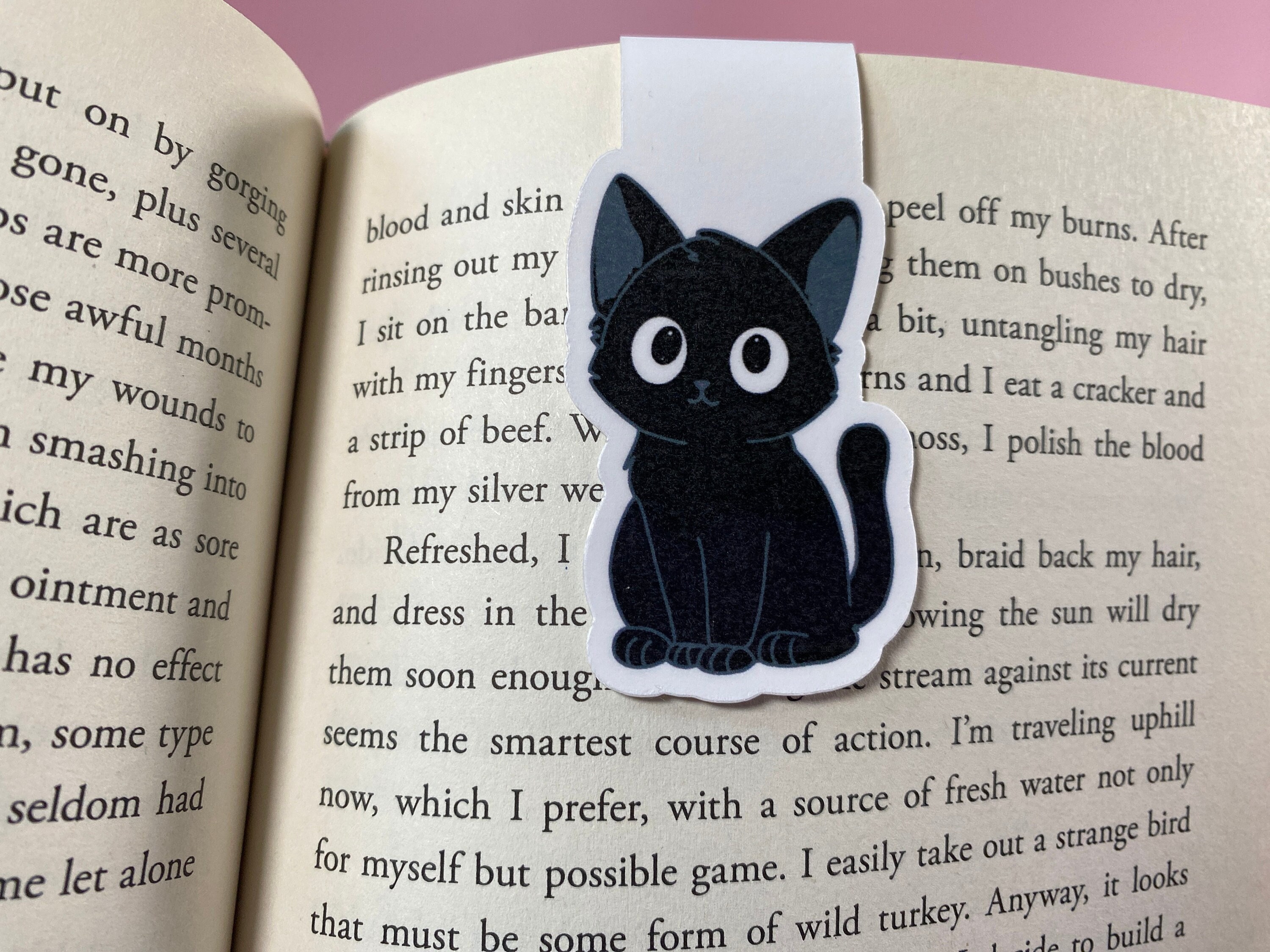 Black Cat Magnetic Bookmark, Cute Kawaii Bookmark, Unique Bookmarks for ...