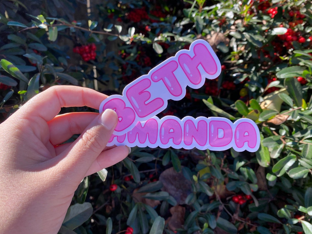 Custom Bubble Name Sticker, Vinyl Name Sticker, Bubble Font Custom Name ...