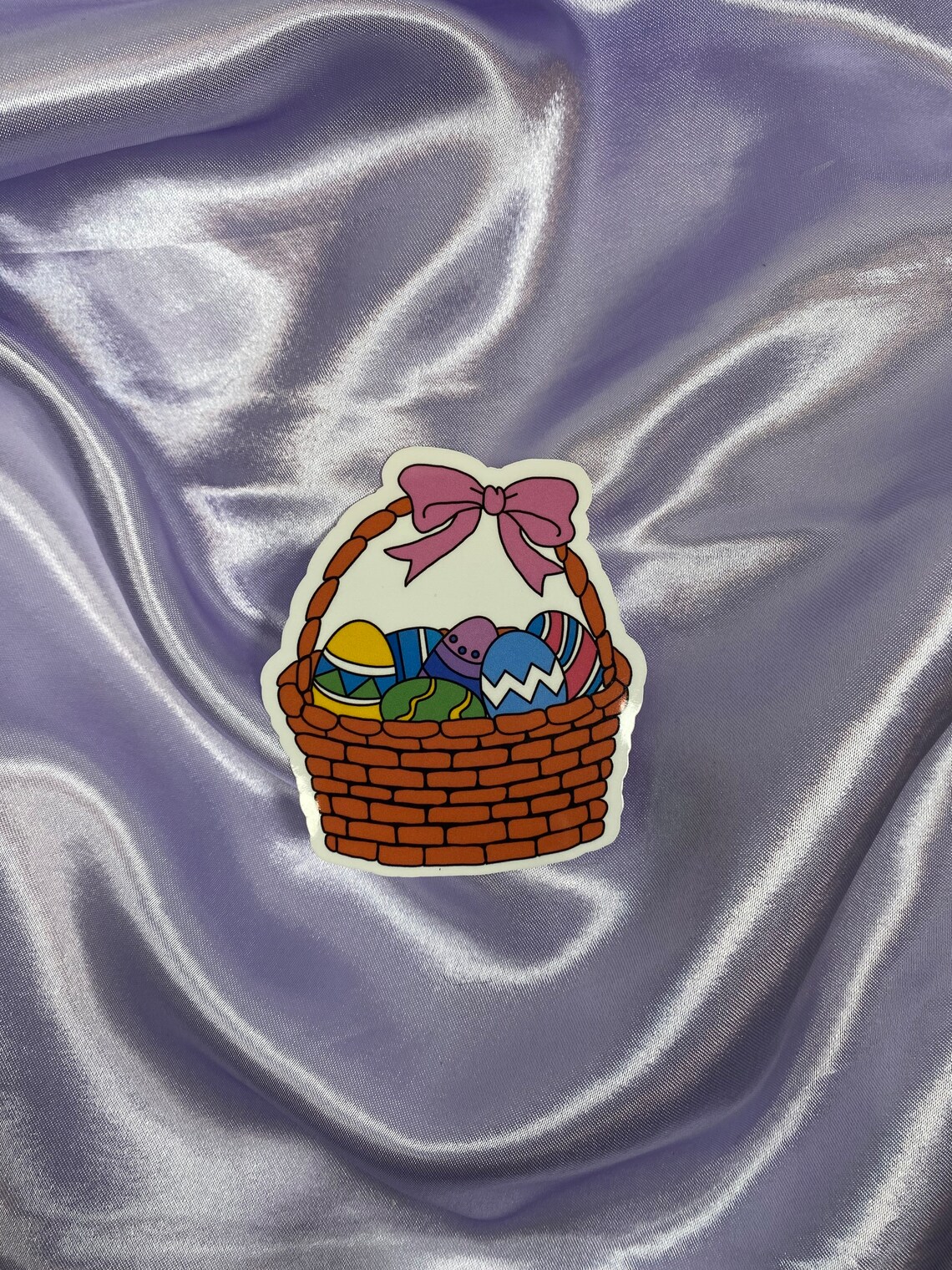 Easter Sticker, Eater Basket Sticker, Easter Egg Stickers, Die Cut ...