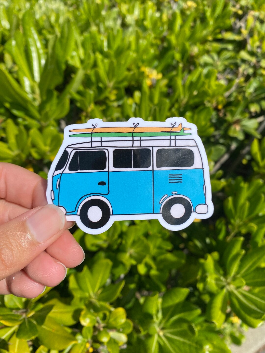 Summer Sticker, VW Van Sticker, Die Cut Vinyl Sticker, Surfboard Wall ...