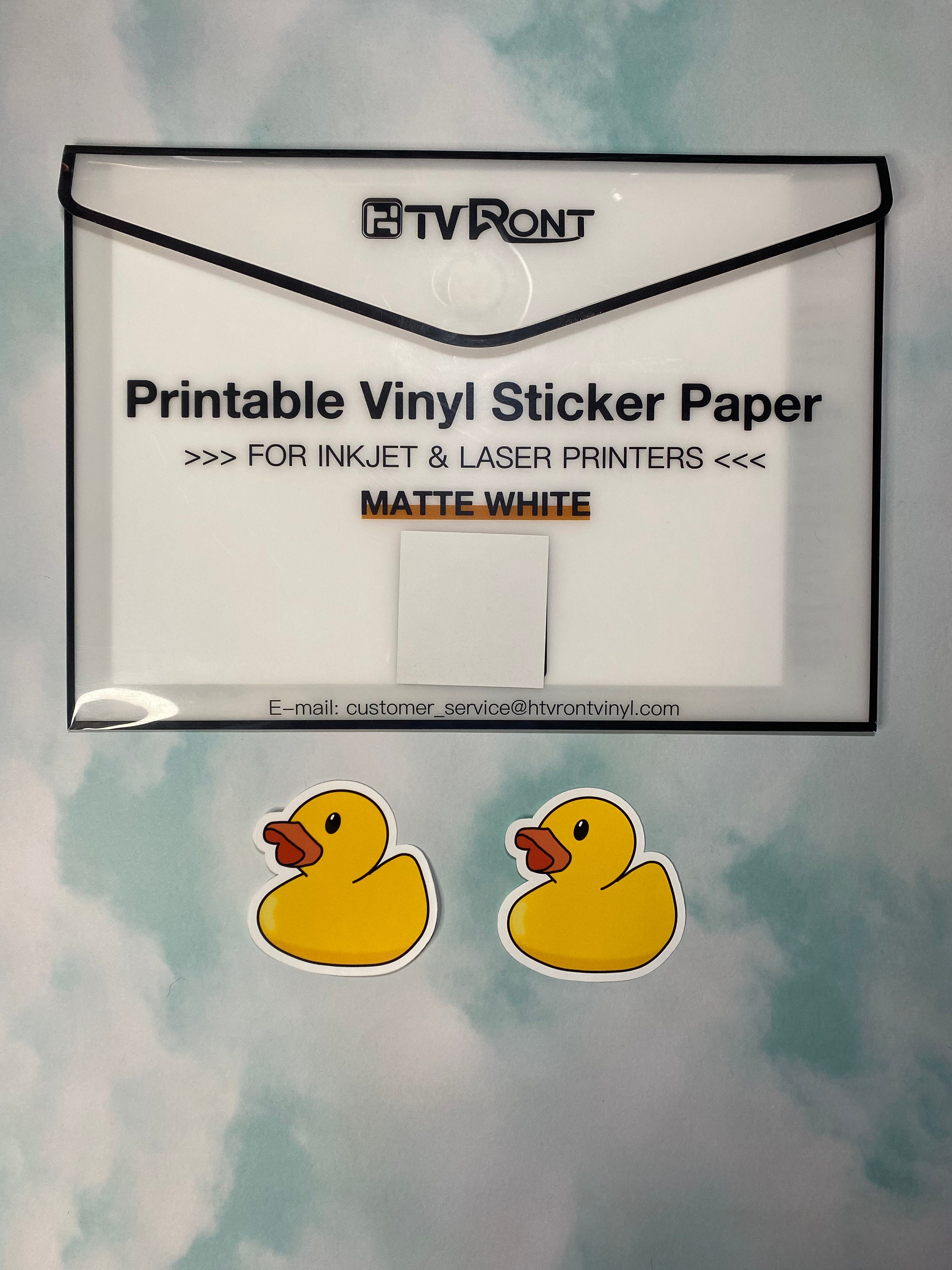 Matte White Sticker Paper Sample Pack, Sticker Paper Sample Pack, 9 ...